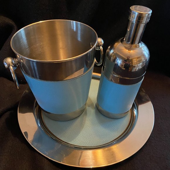 Pier 1 | Dining | Bar Set With Tray Ice Bucket Shaker Bottle | Poshmark